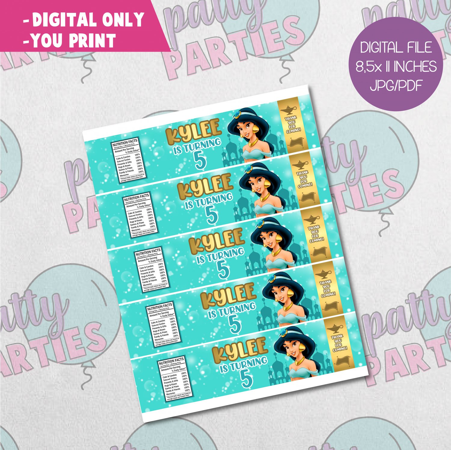 JASMINE BOTTLE LABEL