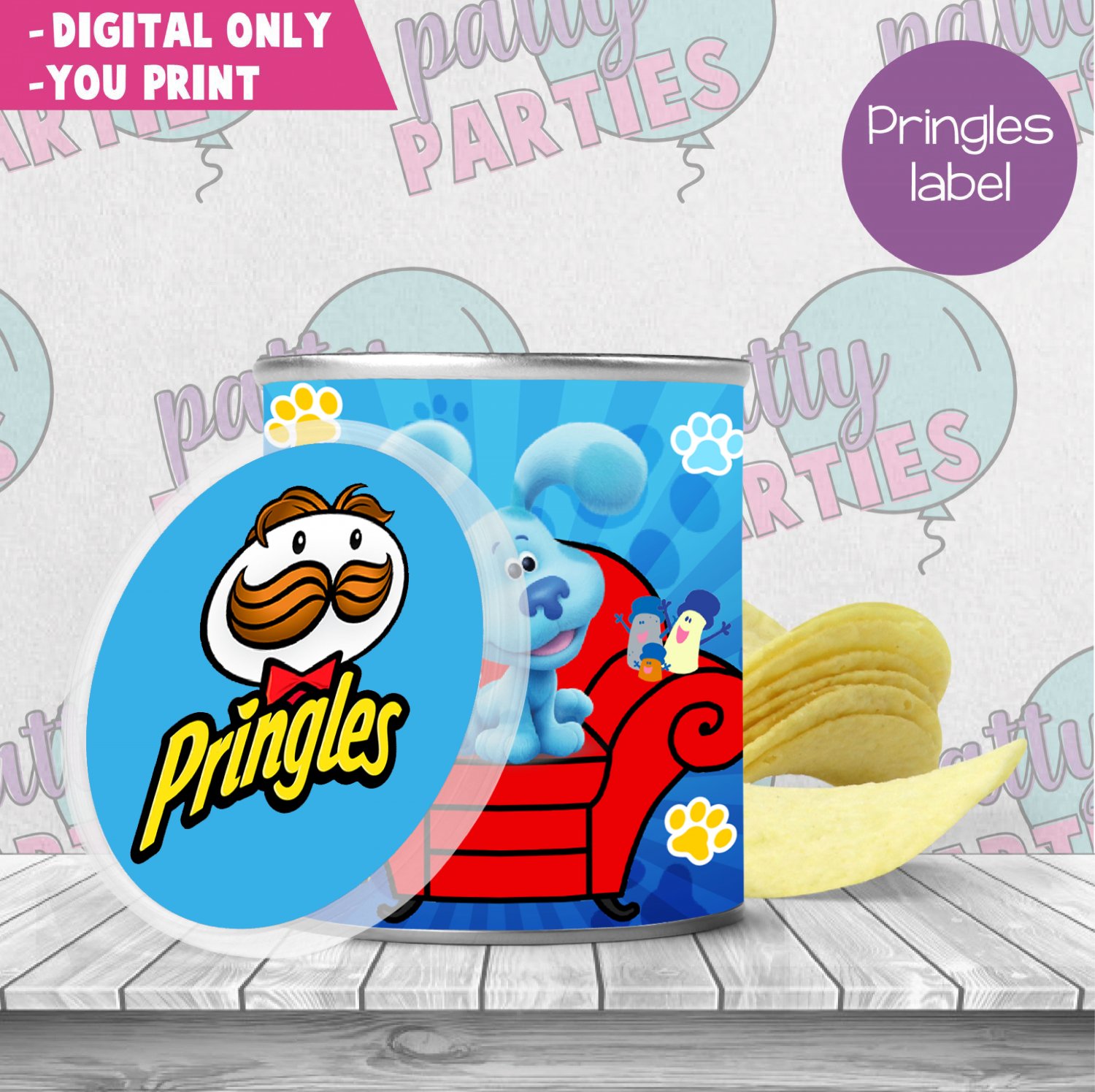 BLUE'S CLUES PRINGLES WRAPPER