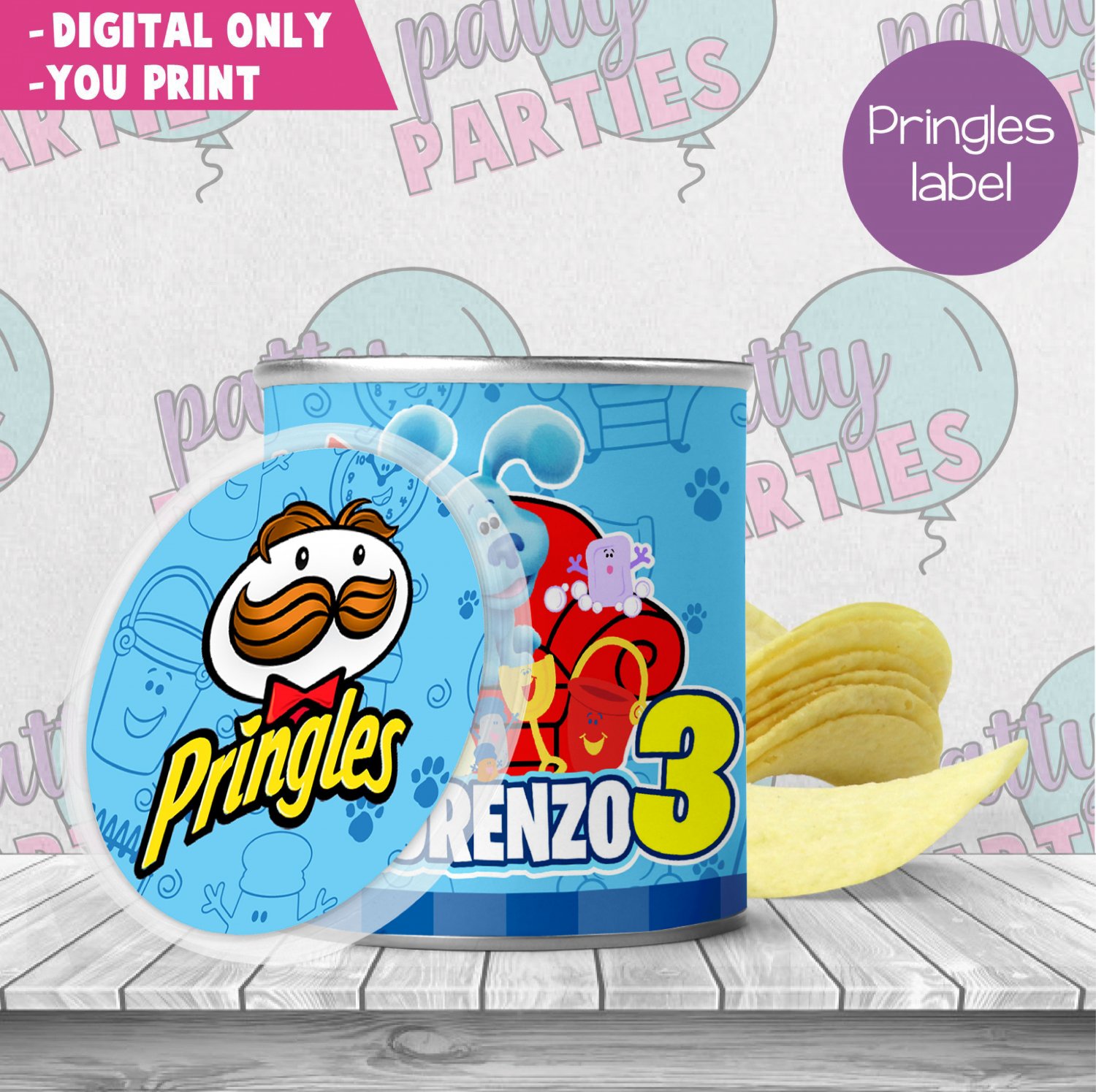 BLUE'S CLUES PRINGLES WRAPPER