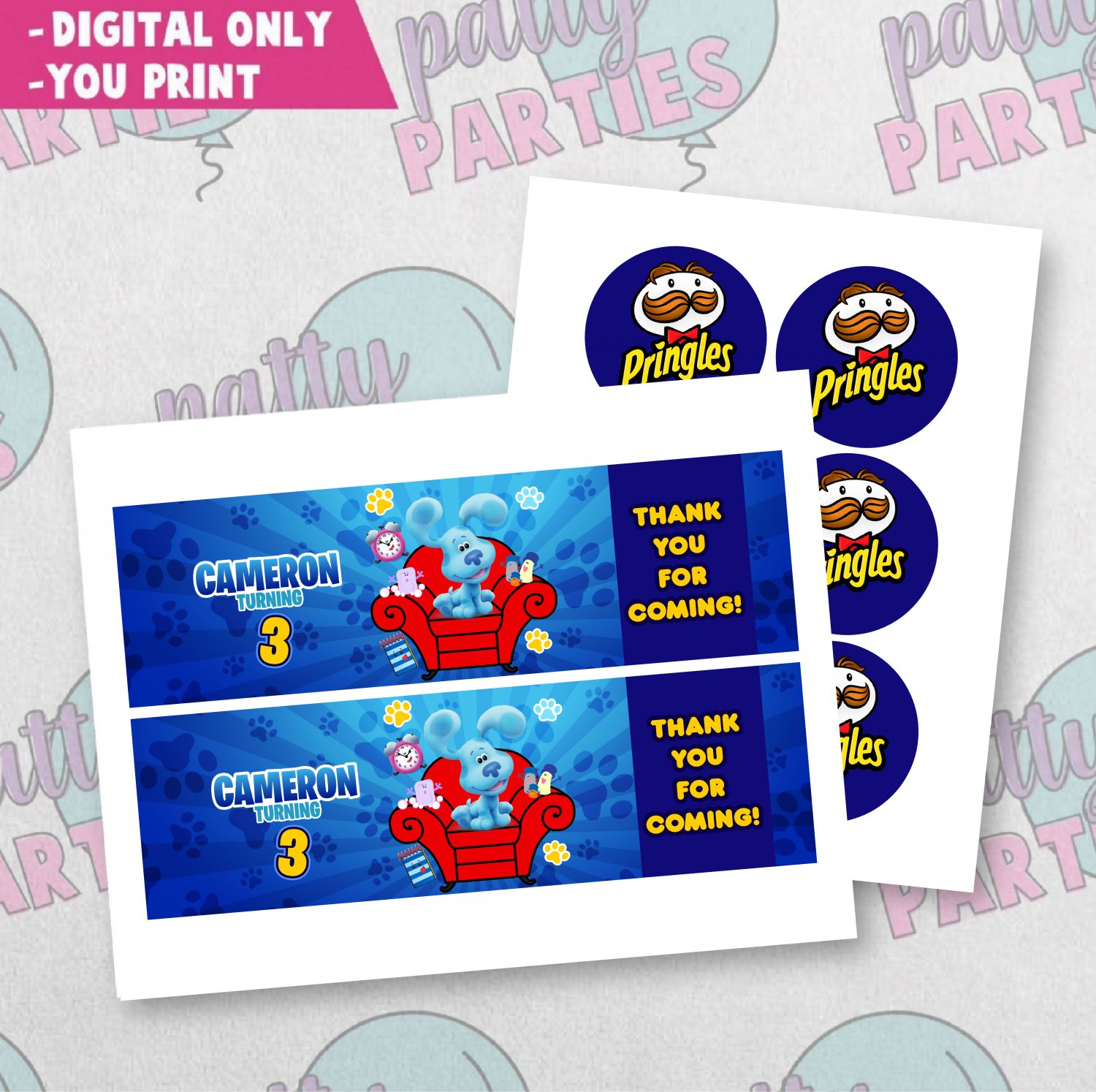 BLUE'S CLUES PRINGLES WRAPPER