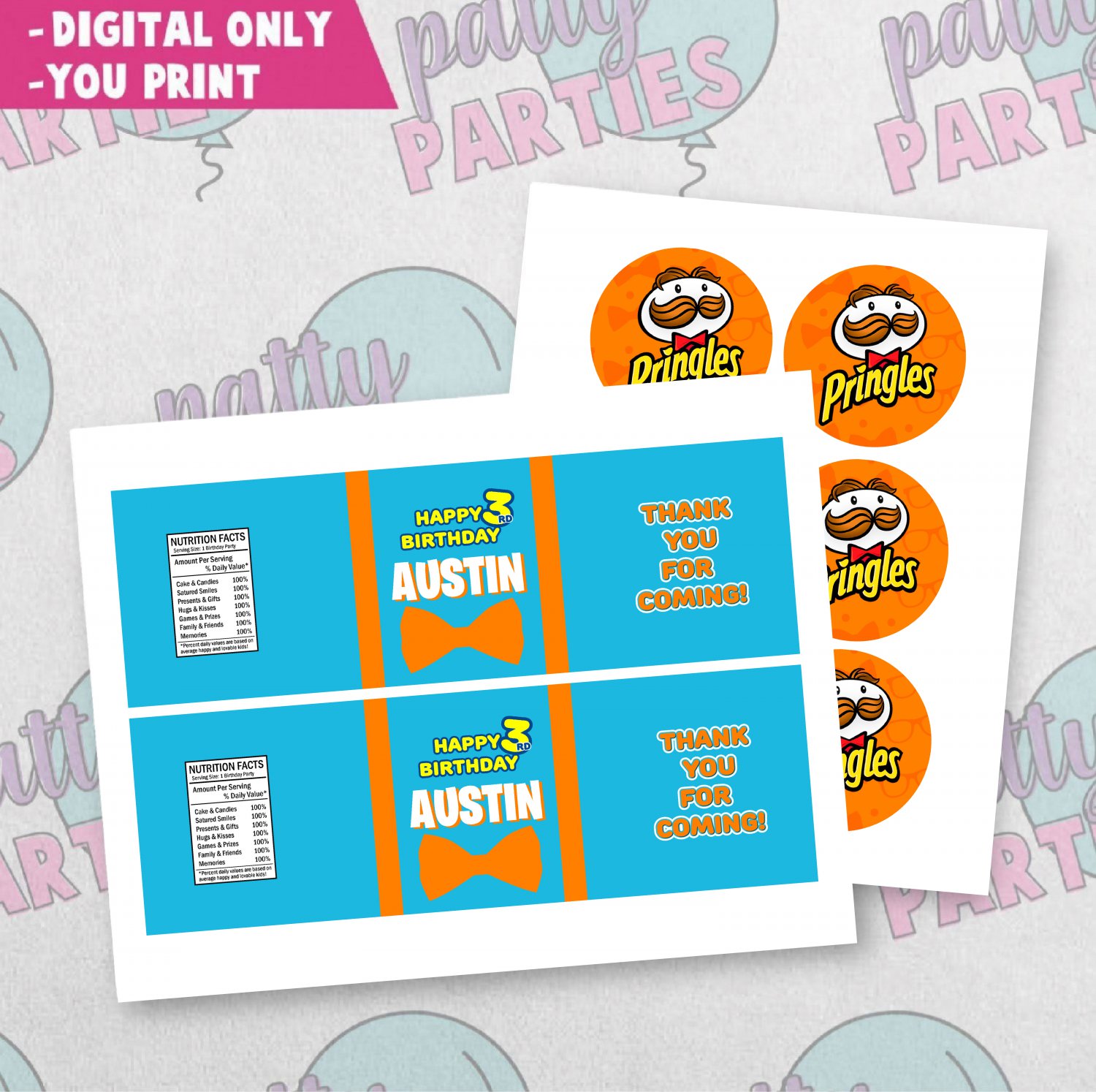 BLIPPI PRINGLES WRAPPER