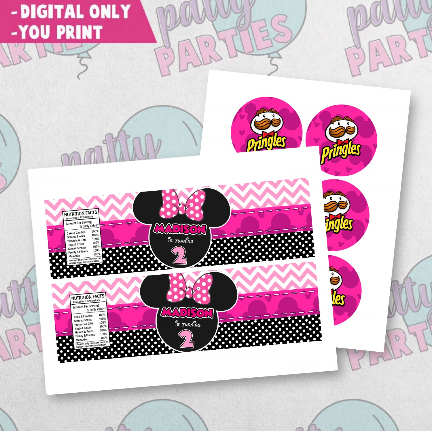 MINNIE MOUSE PRINGLES WRAPPER