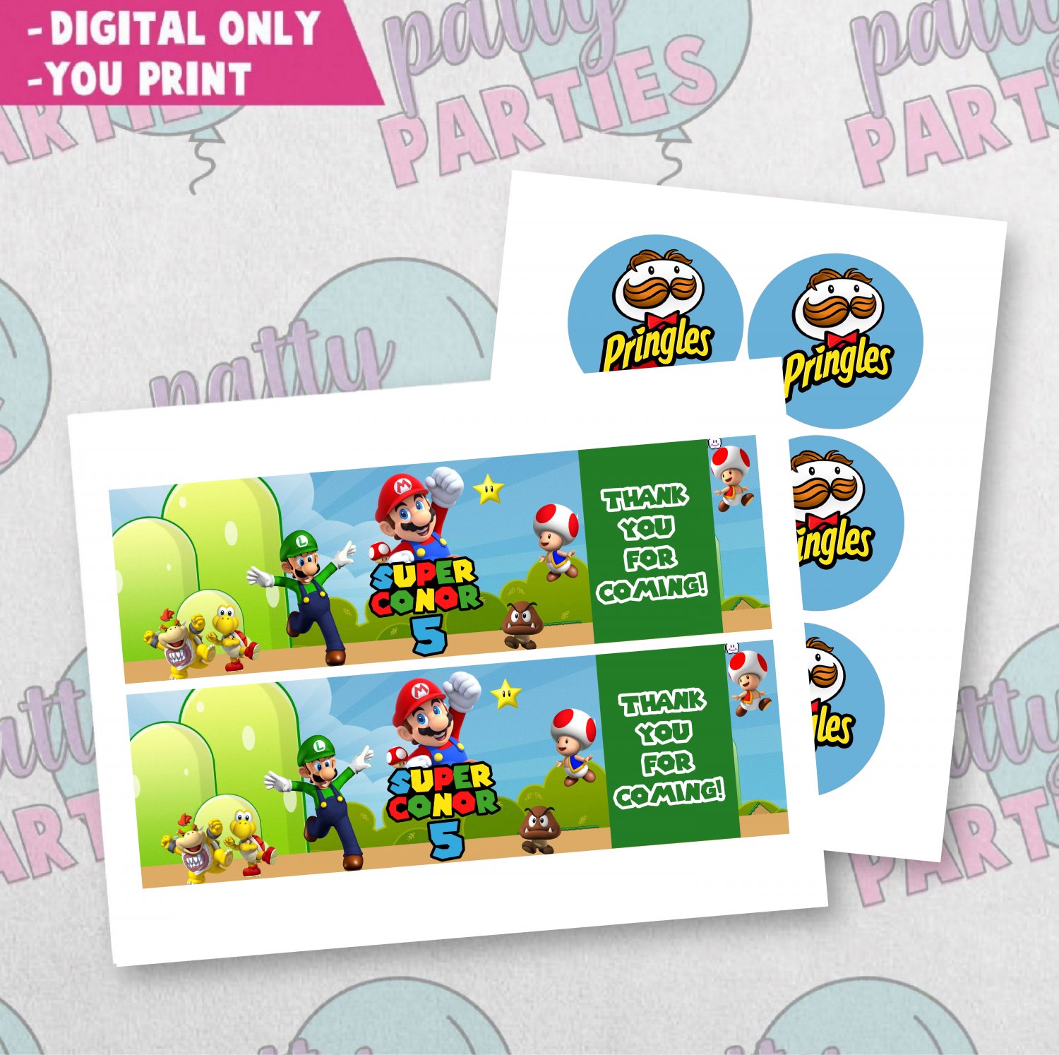 SUPER MARIO PRINGLES WRAPPER