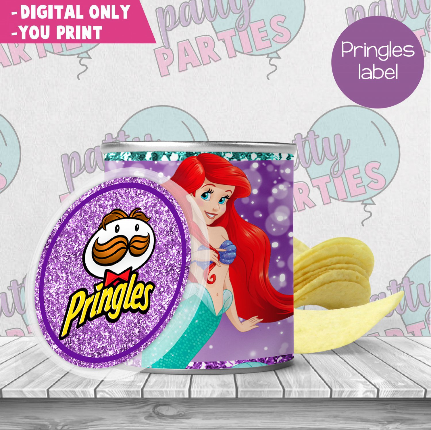 THE LITTLE MERMAID PRINGLES WRAPPER