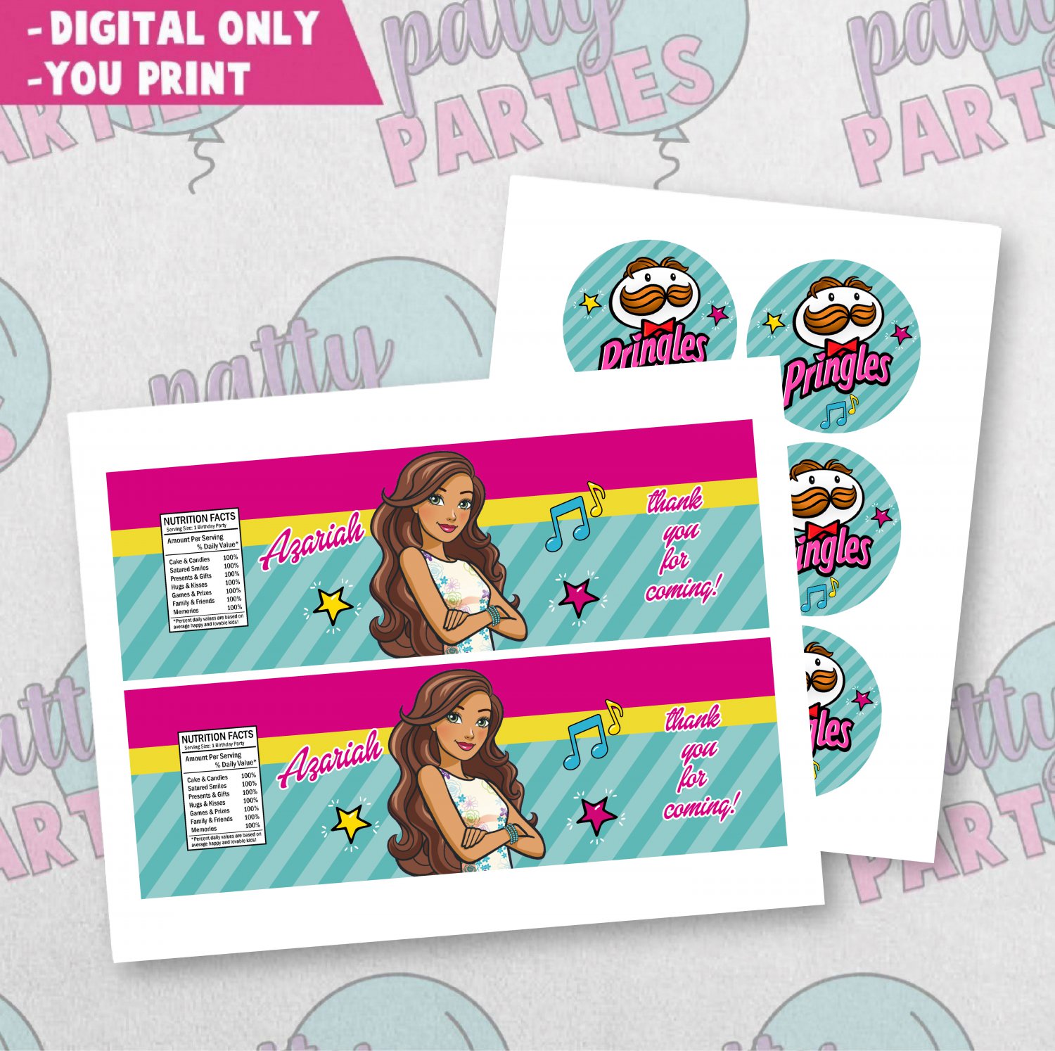 BARBIE PRINGLES WRAPPER