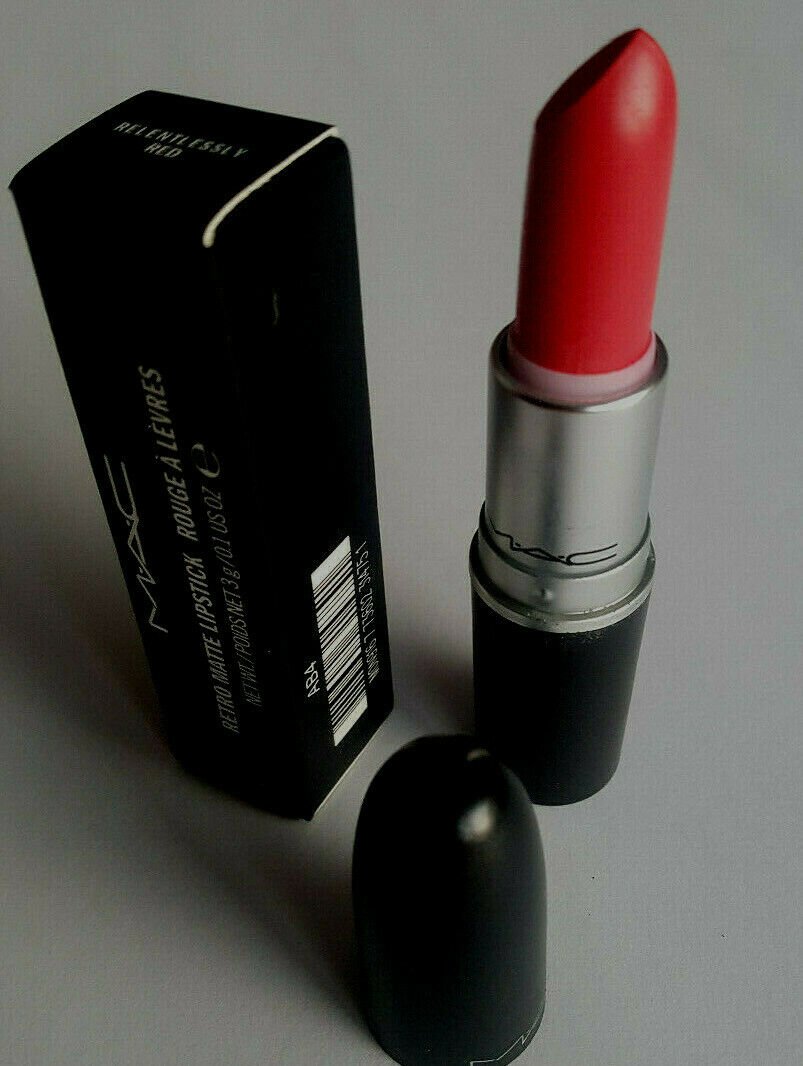 New MAC Cosmetics Retro Matte Lipstick RELENTLESSLY RED BNIB Fast/Free ...