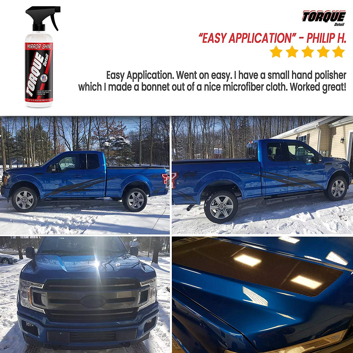 Torque Detail Mirror Shine Super Gloss Wax Sealant Hybrid Spray Fast 8oz