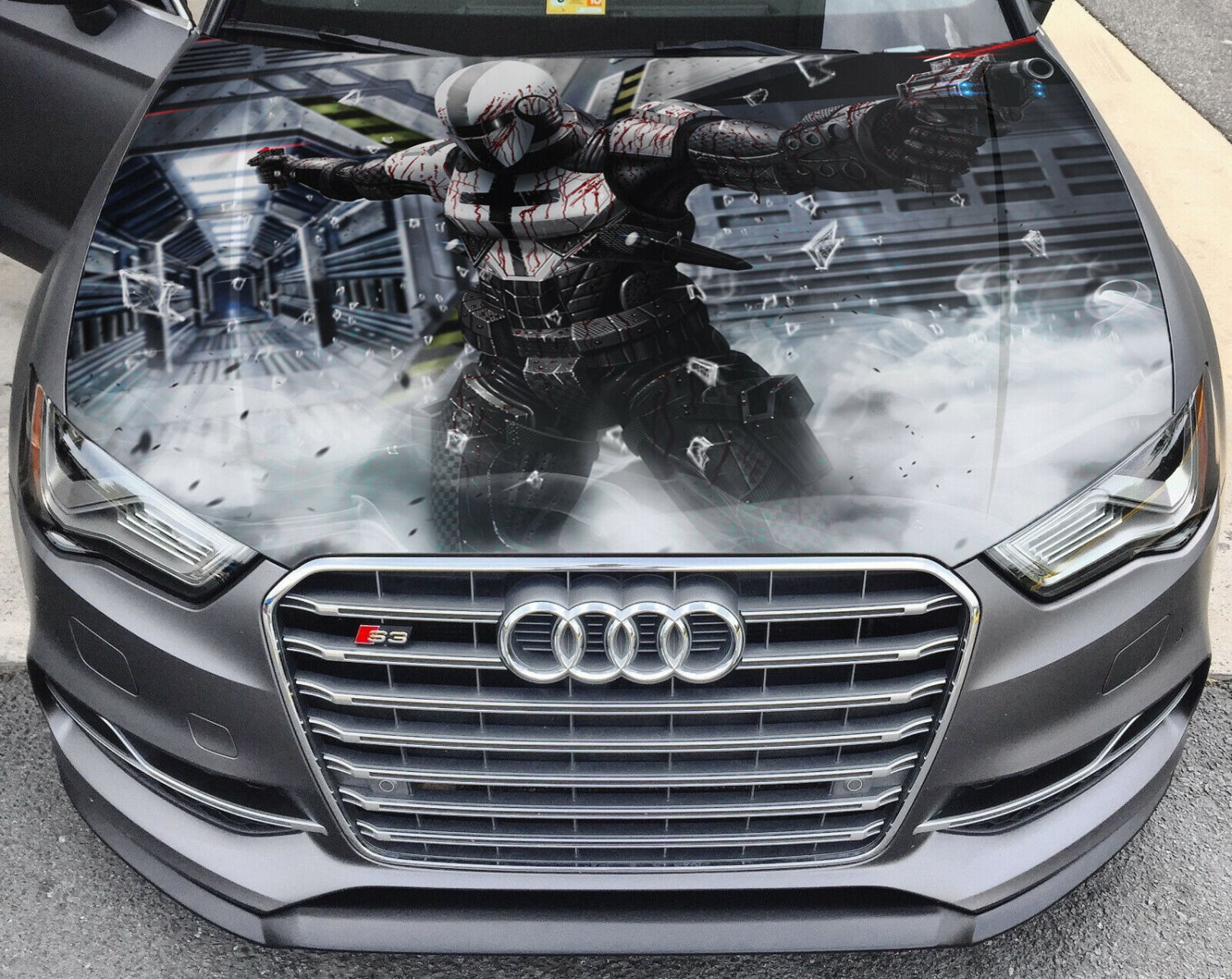 Vinyl Car Hood Wrap Full Color Graphics Decal Fantastic Crusader ...