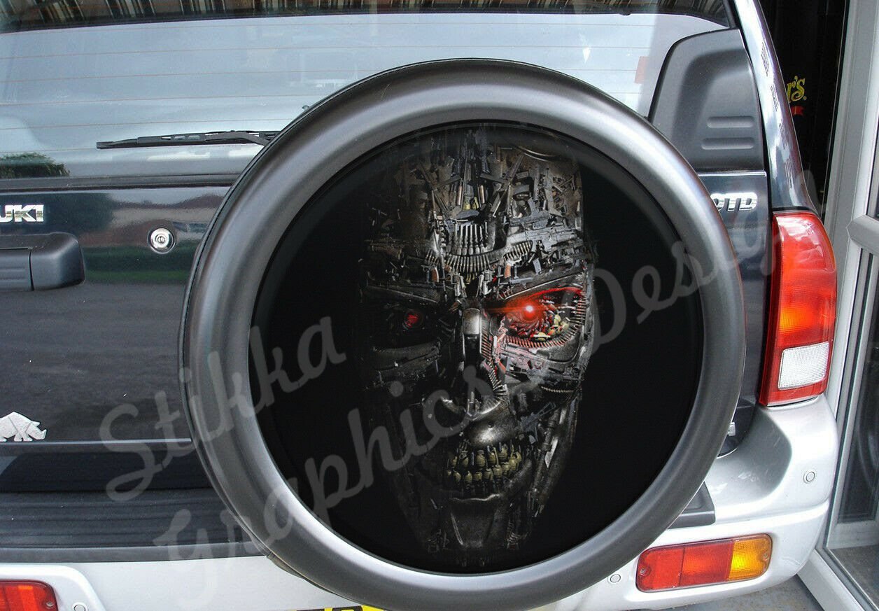 Terminator Spare Tire Cover Decal Color Vinyl Sticker Wheel Case Wrap