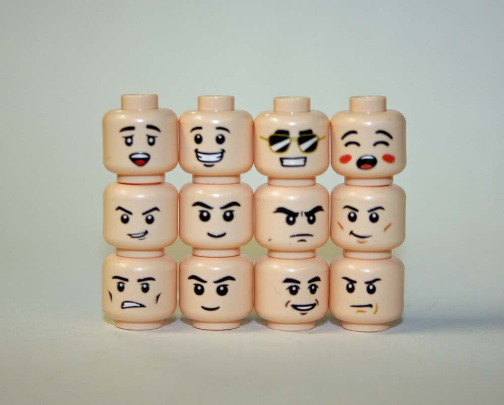 Male Mancustomizing Head expressions animation Minifigur Lego ...