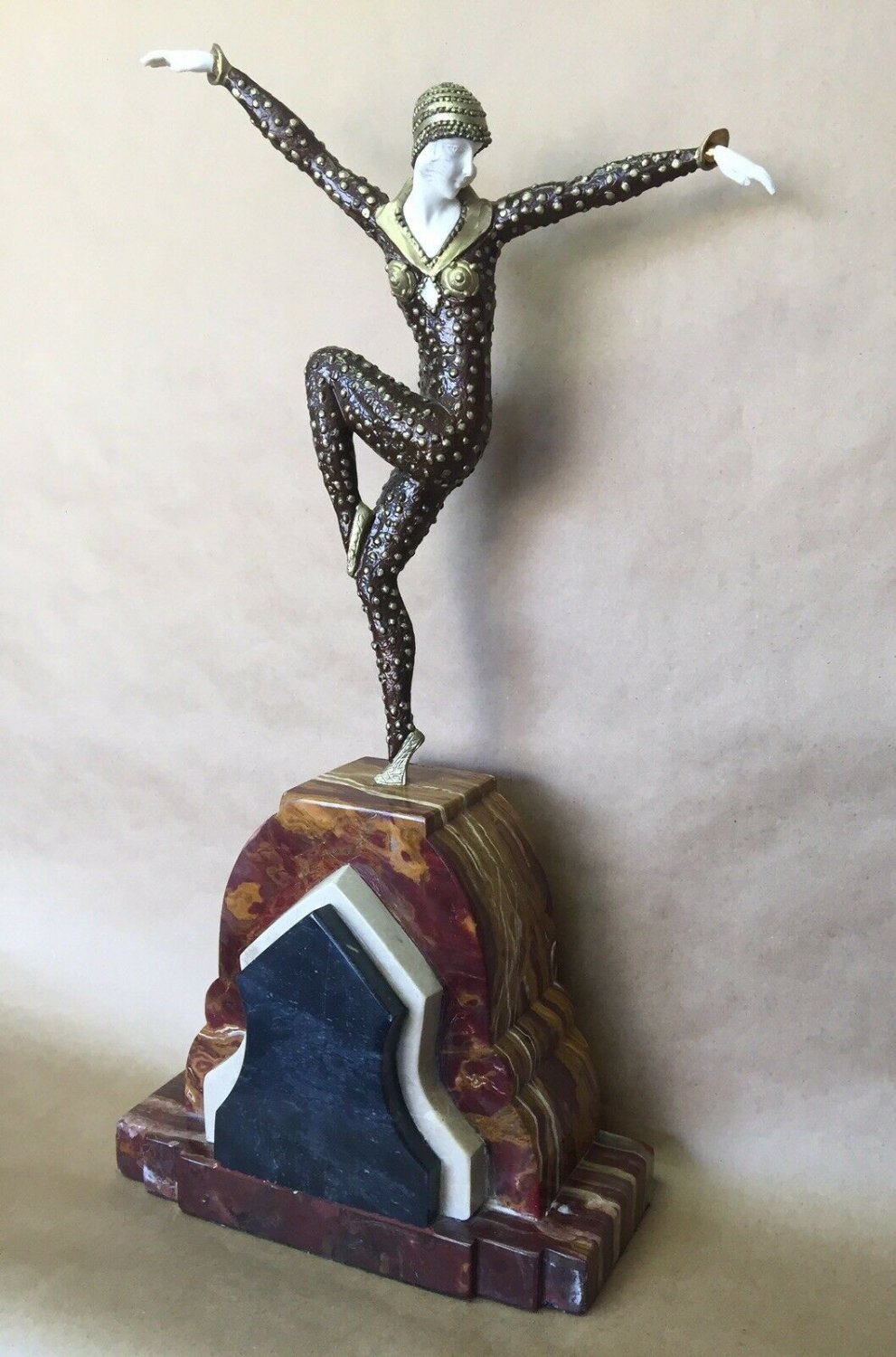 ANTIQUE DEMETRE CHIPARUS DANCER OF KAPURTHALA BRONZE SCULPTURE ...