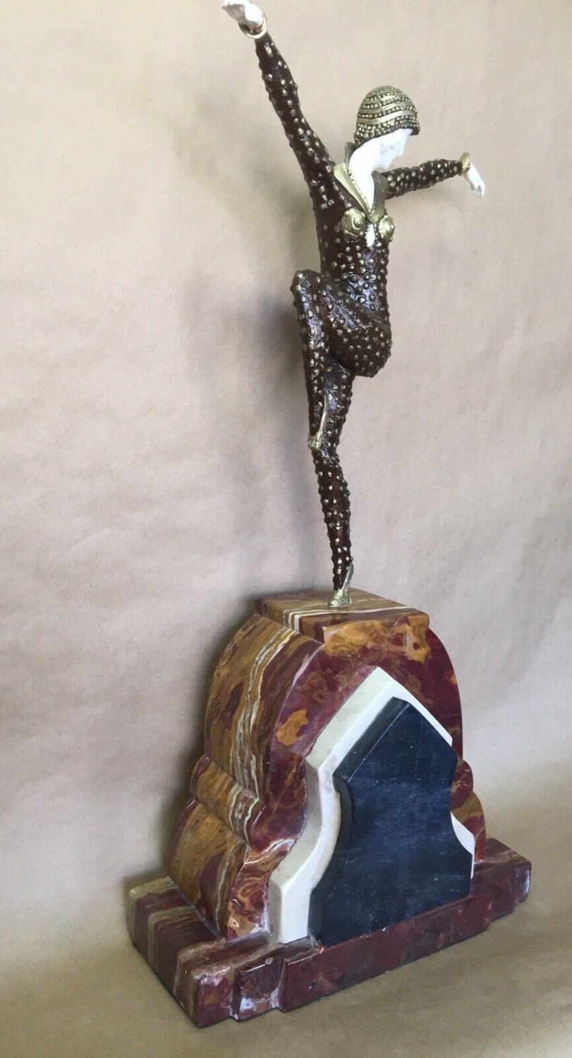 ANTIQUE DEMETRE CHIPARUS DANCER OF KAPURTHALA BRONZE SCULPTURE ...