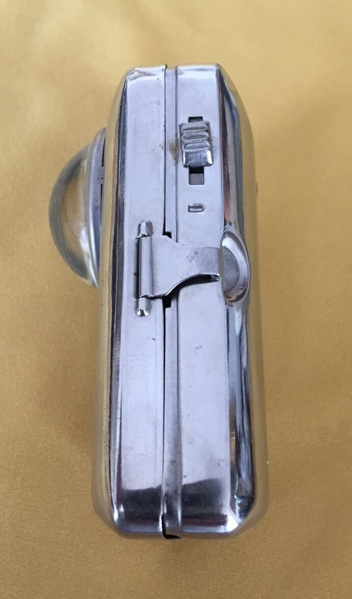 VINTAGE FLASHLIGHT COLLECTIBLE BATTERY STAINLESS STEEL 1950s