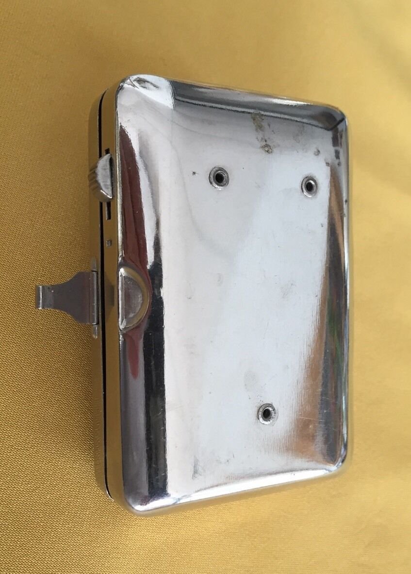 VINTAGE FLASHLIGHT COLLECTIBLE BATTERY STAINLESS STEEL 1950s