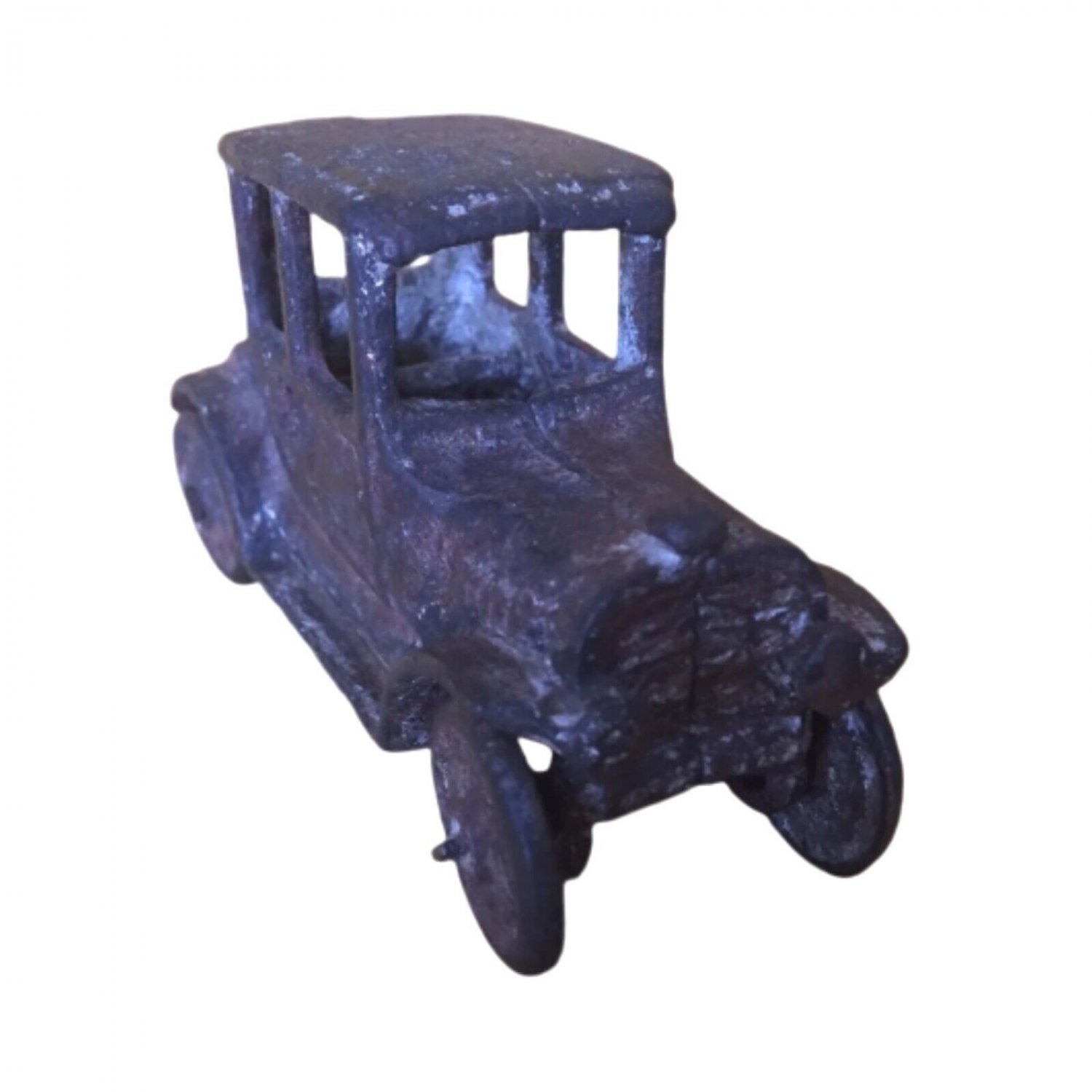 Antique Cast Iron Toy Car - Original Patina, Victorian Era