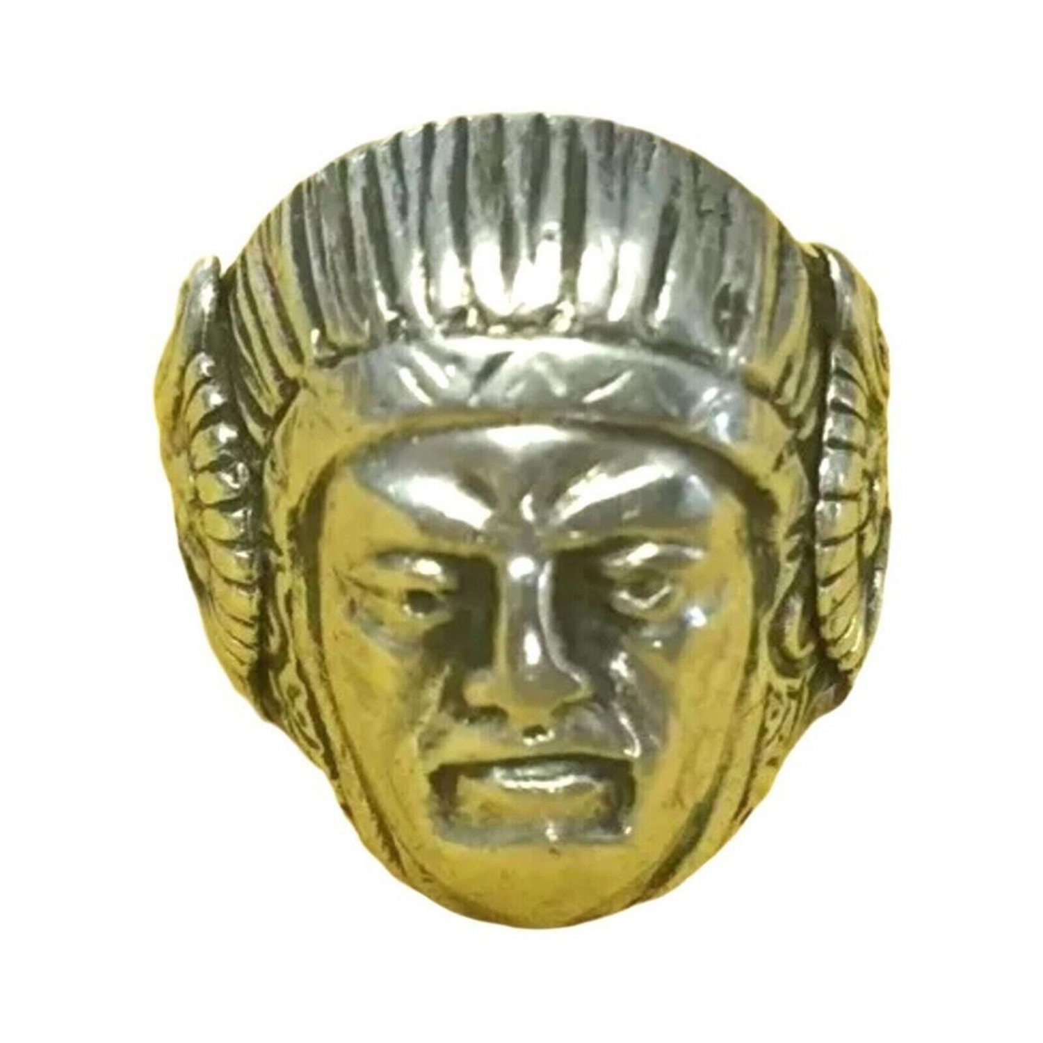 Vintage Navajo Indian Head Ring Sterling Silver 925 Native American Sz 6.75