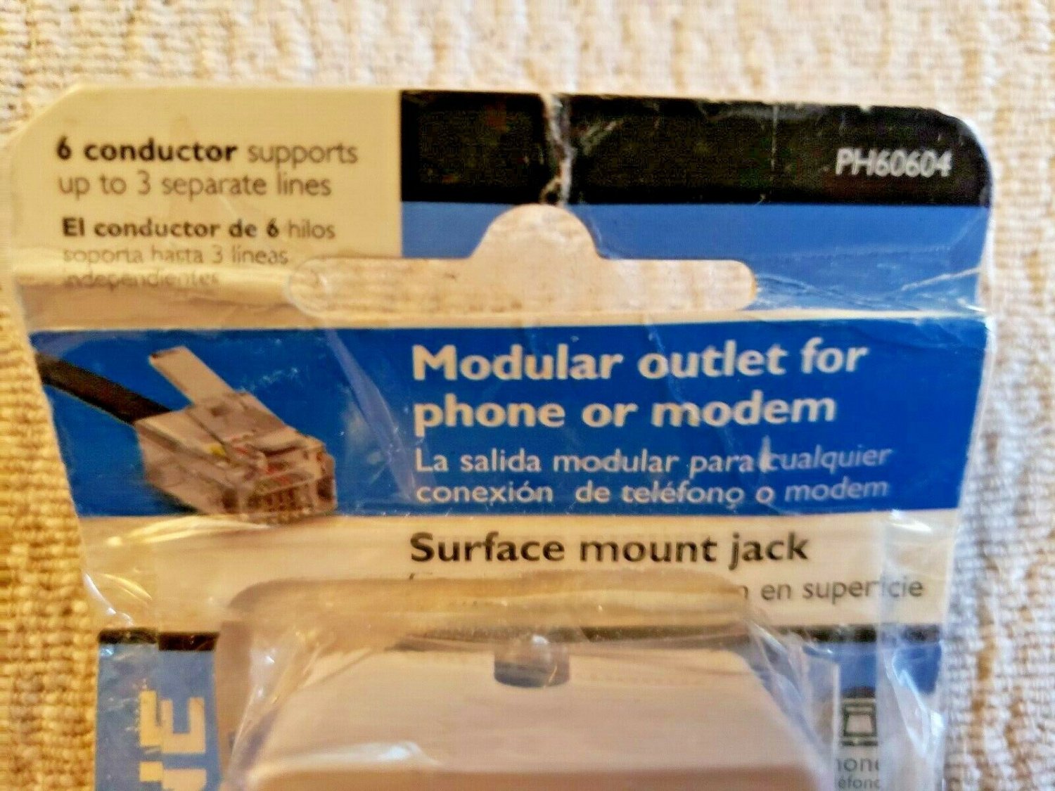 Philips Modular Outlet Work Standard Phone or Modem Line Connections ph6064