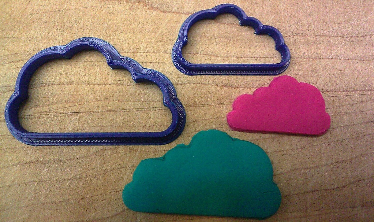 Cloud Cookie Cutter - Choice of Sizes - 3D Printed Plastic
