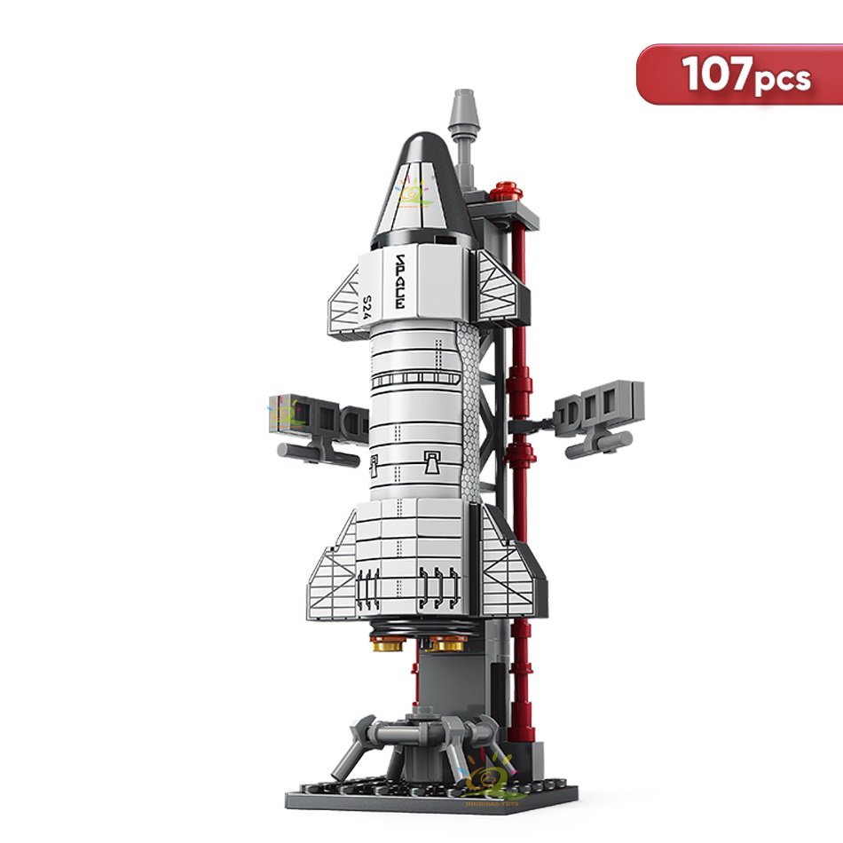 Mini Aviation Manned Rocket Building Blocks Space Aerospace Station ...