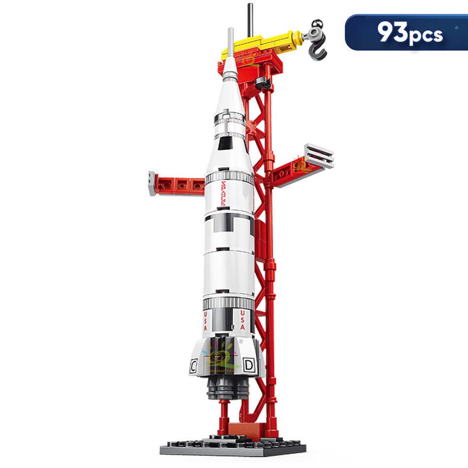 Mini Aviation Manned Rocket Building Blocks Space Aerospace Station ...