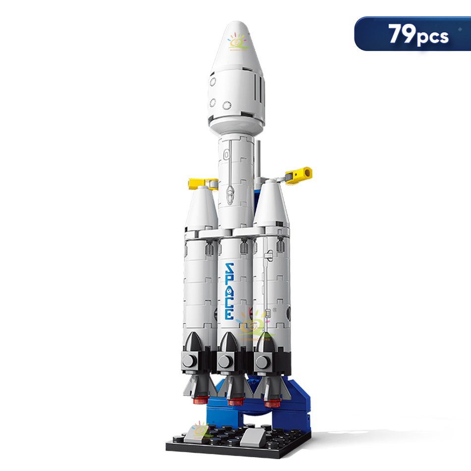 Mini Aviation Manned Rocket Building Blocks Space Aerospace Station ...