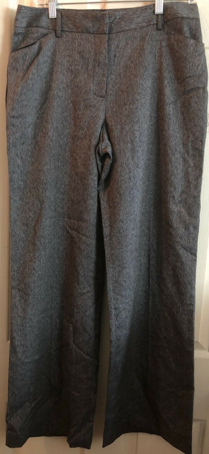 Cato Women Pants Size10 Black Heather Wide Leg RN37080 Career Business ...