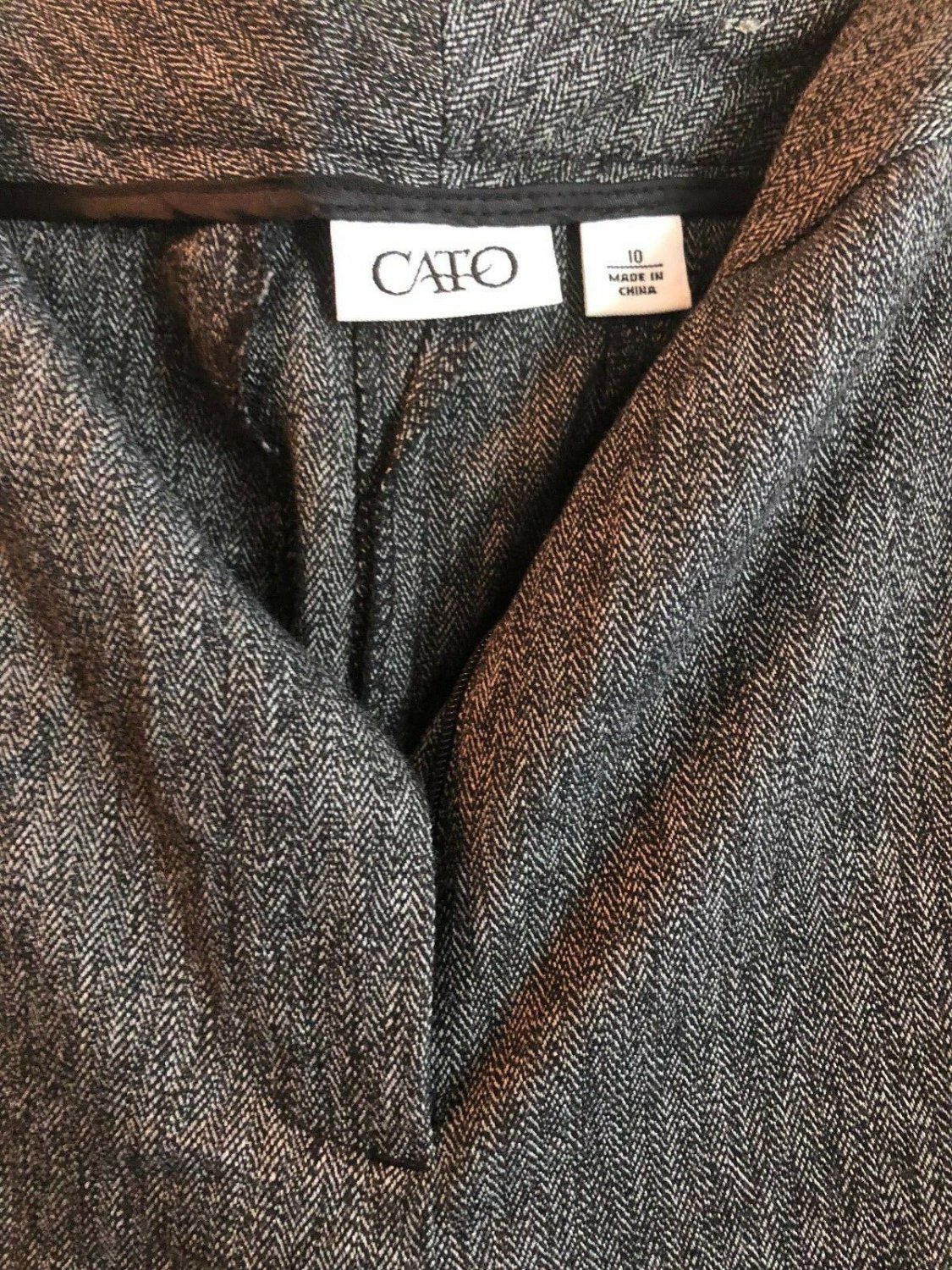 Cato Women Pants Size10 Black Heather Wide Leg RN37080 Career Business ...