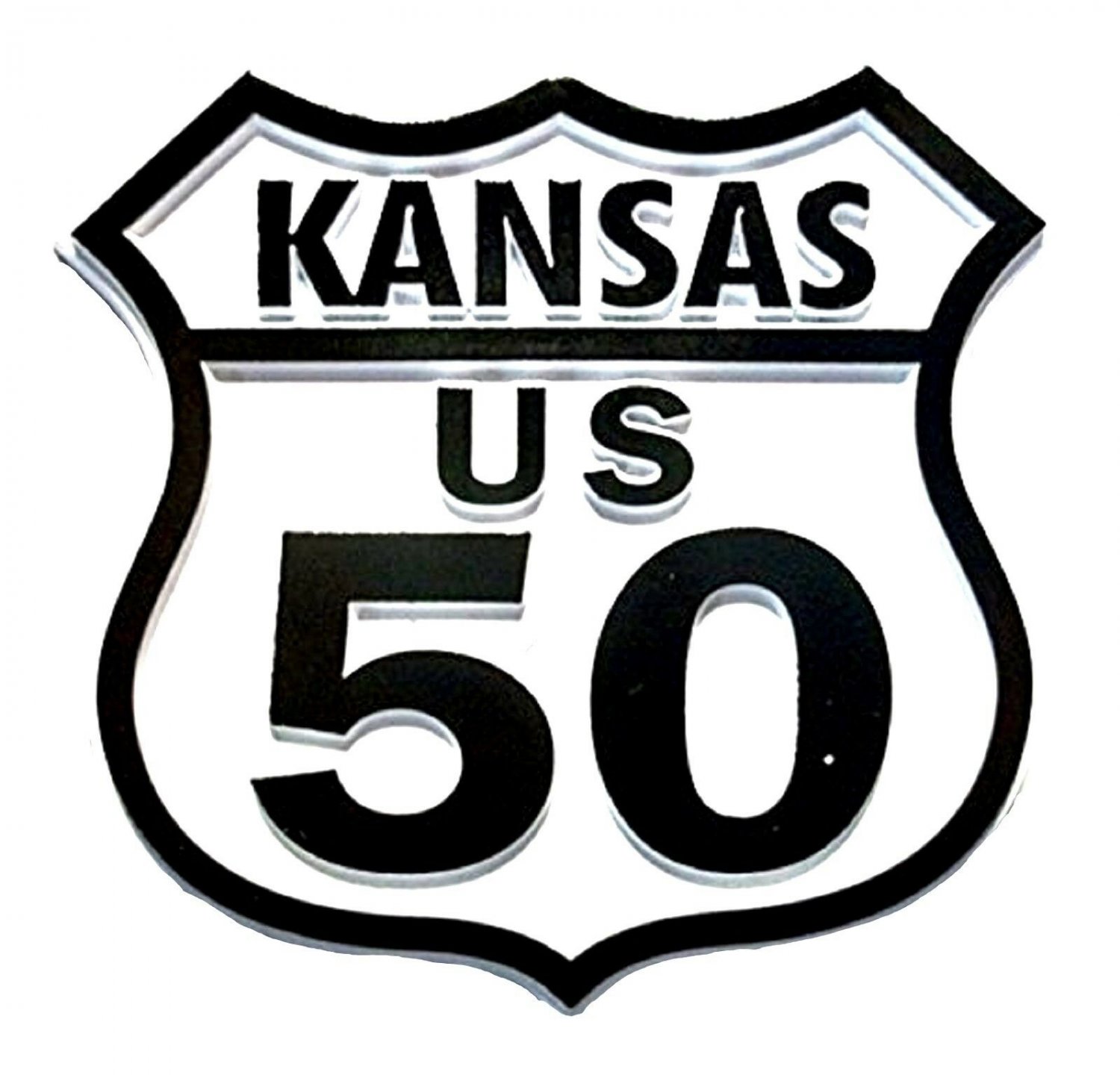 Route 50 Kansas Road Sign Fridge Magnet