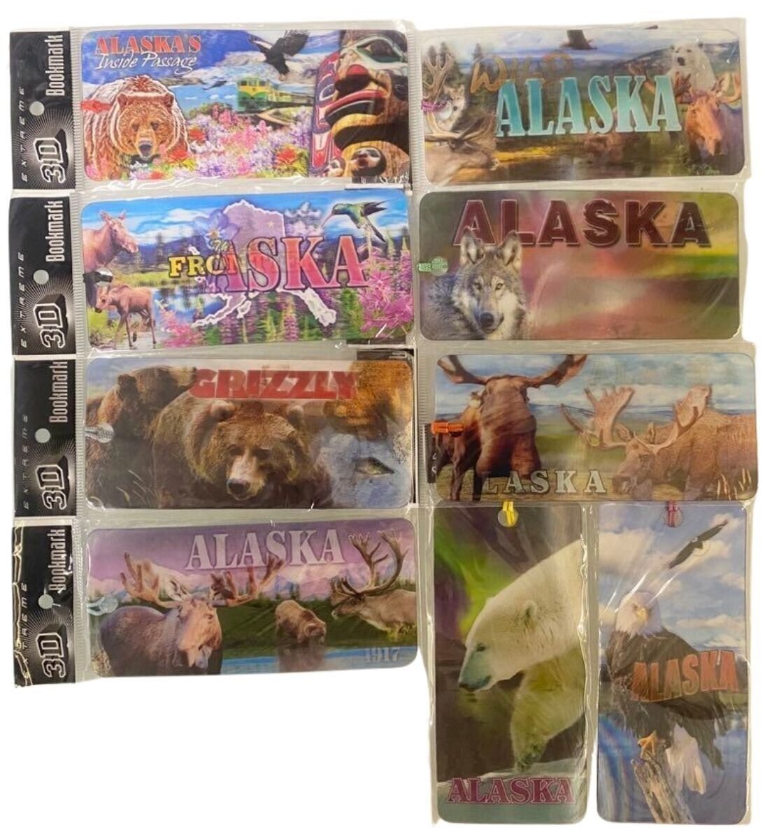 Alaska 3-D Bookmarks Set of 9