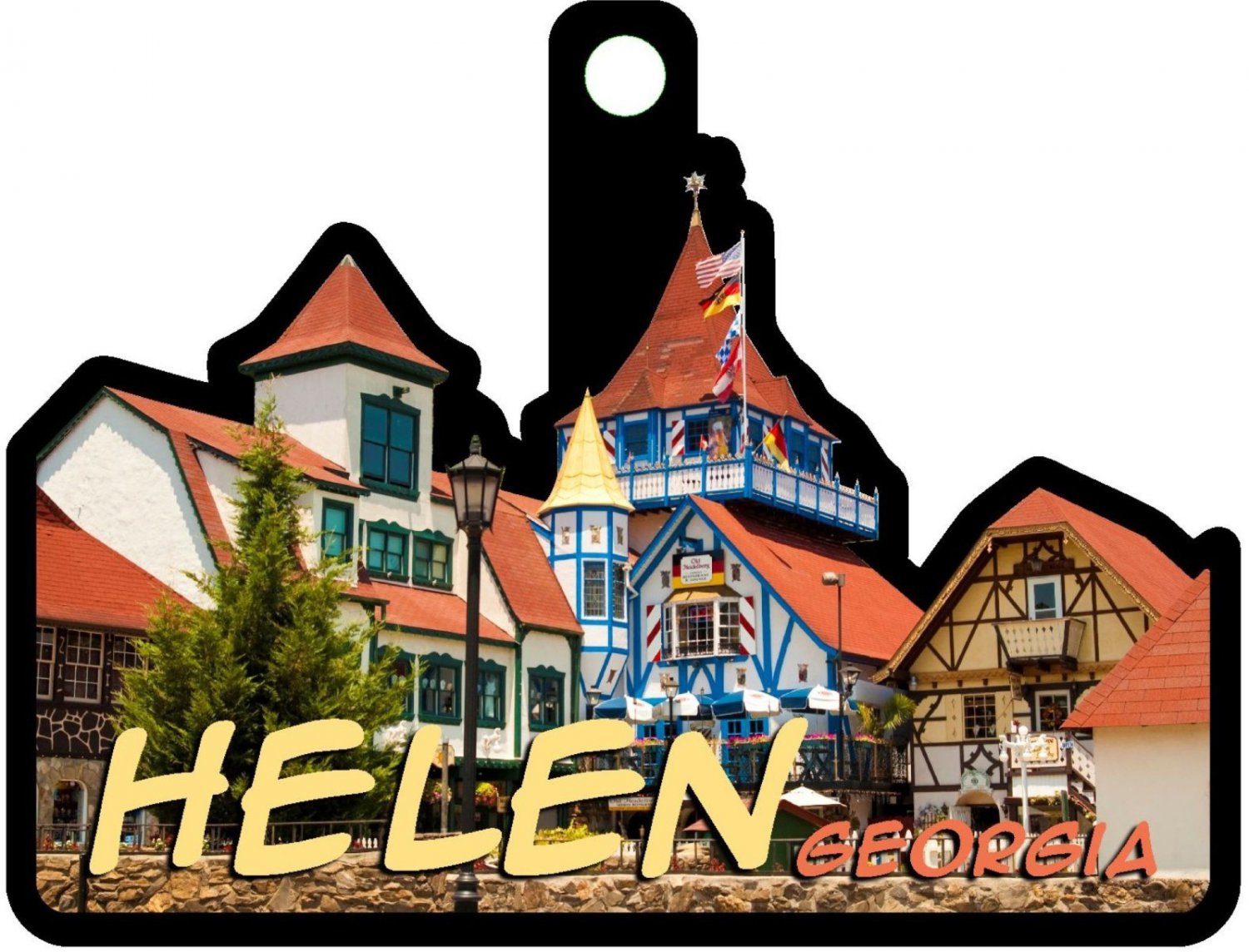 Helen Georgia Historic Town Christmas Tree Ornament