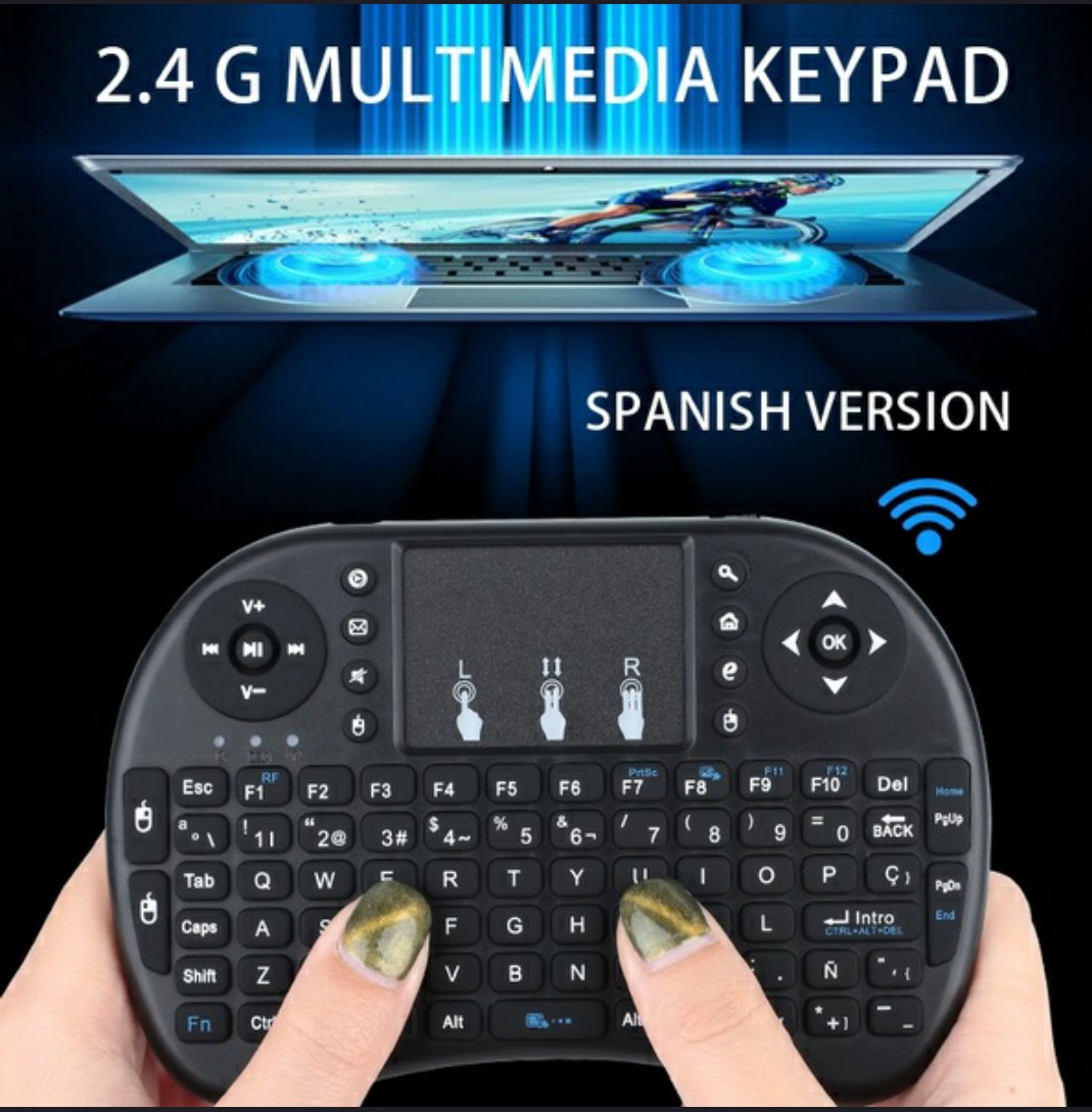 Mini Qwerty Keyboard Mouse Touchpad Keyboard with Receiver for PC Smart ...