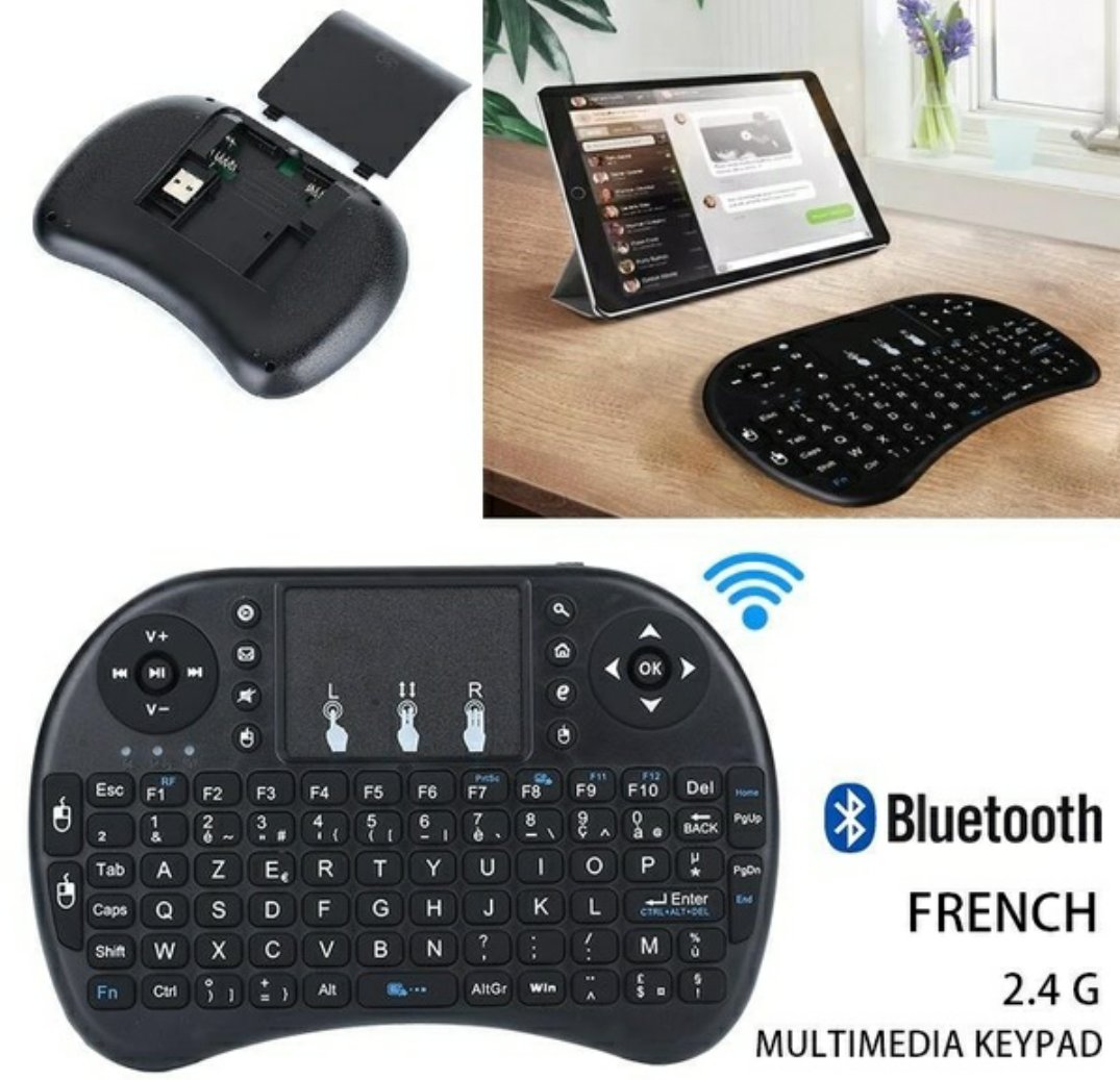 Mini Qwerty Keyboard Mouse Touchpad Keyboard with Receiver for PC Smart ...