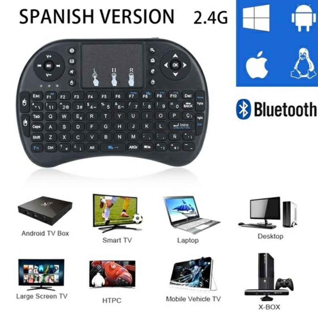 Mini Qwerty Keyboard Mouse Touchpad Keyboard with Receiver for PC Smart ...