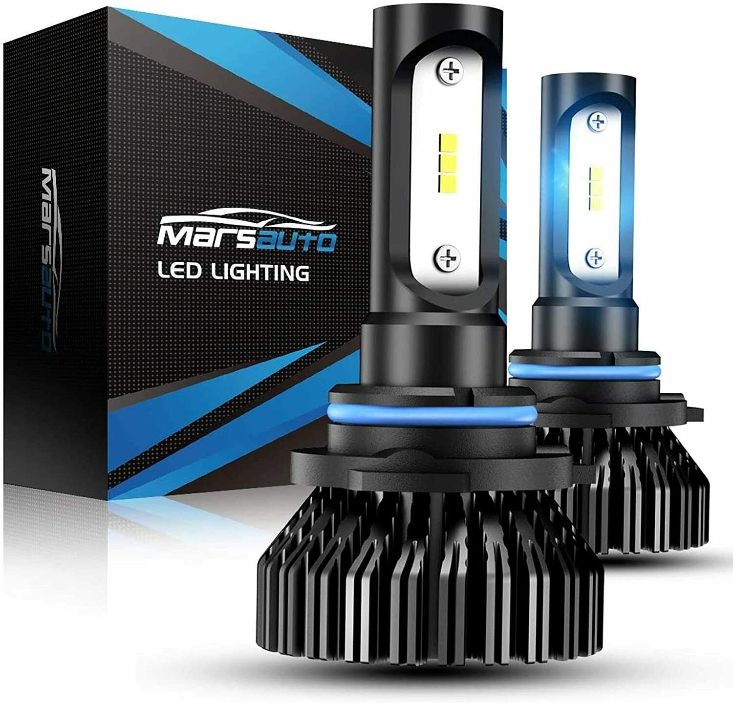 Marsauto 9006 LED Headlight Bulbs Low Beam 8000LM 6000K,200% Brightness ...