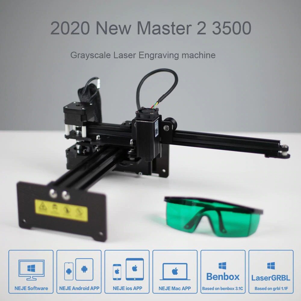 NEJE Master 2 3500mW High Speed CNC Laser Engraver Wifi Benbox GRBL1.1f ...
