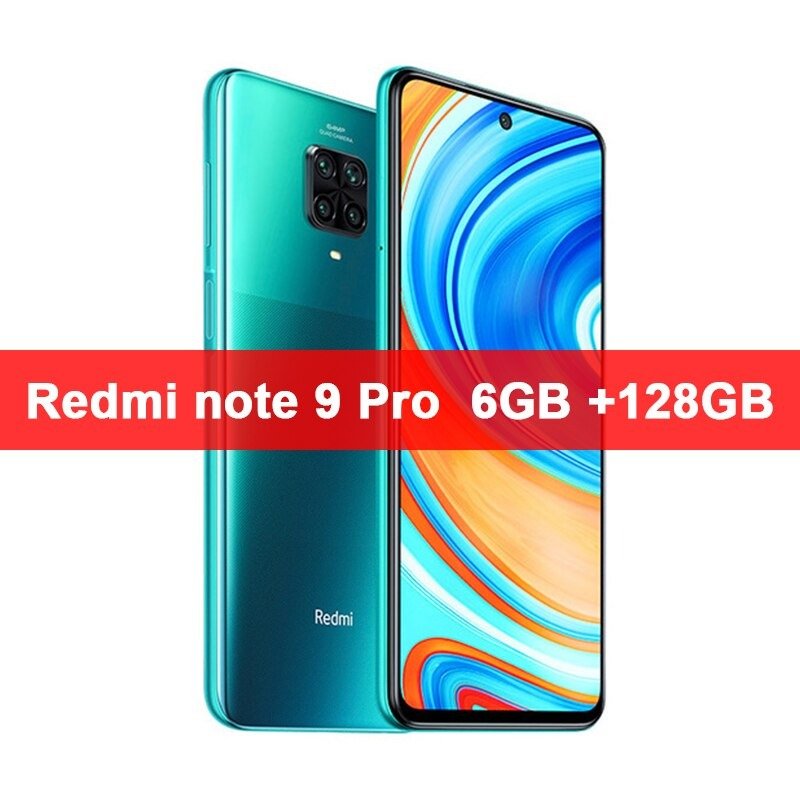 Xiaomi Redmi Note 9 Pro 6GB 128GB NFC Global Version Smartphone 720G Octa Core 64MP 6.67” 5020mA