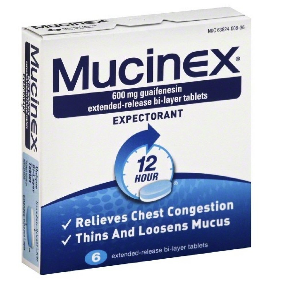 Mucinex 12-Hour Chest Congestion Expectorant Tablets, 6 Count (Pack of 2)