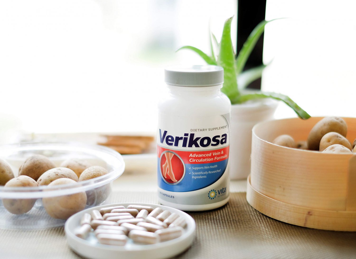 Varicose Veins Leg Circulation Formula VERIKOSA Extra Strength with ...