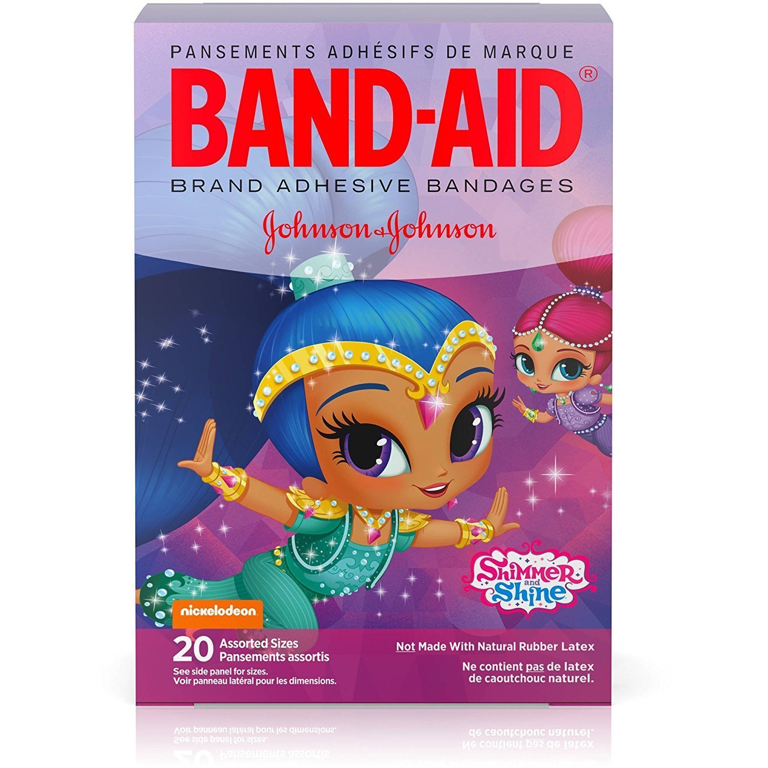 Band-Aid Brand Nickelodeon Shimmer and Shine Bandages, 20 Assorted ...