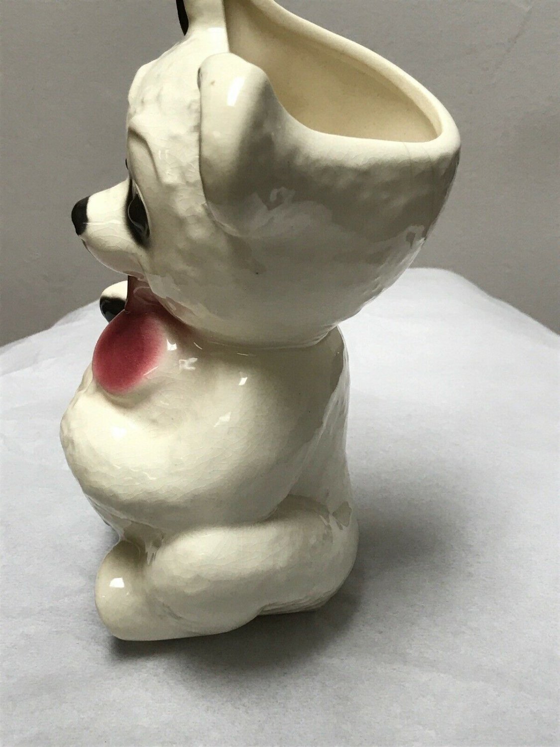 Vintage Royal Copley Teddy Bear Planter White Bear with Pink Bow and ...