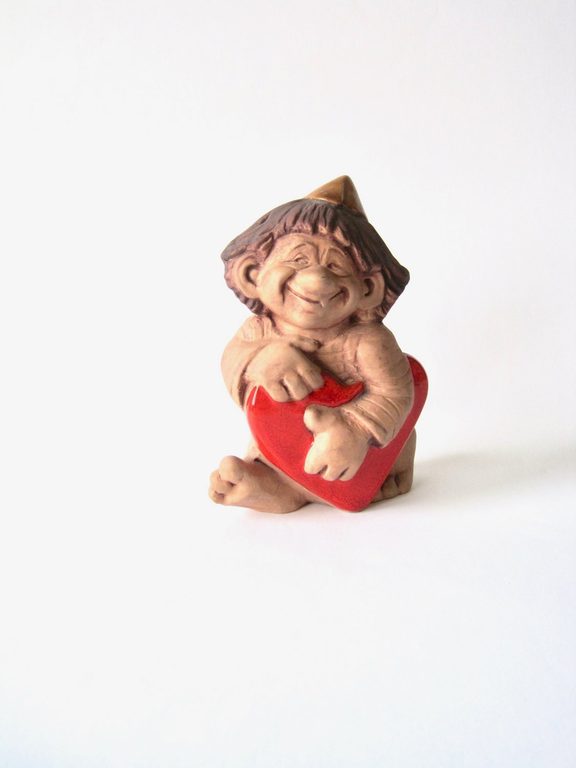 JIE Ceramic Troll Figurine, Troll with a Heart, Design Ewa Jarenskog ...