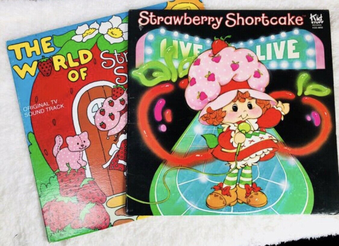 The World of Strawberry Shortcake Record 1980 Lot of 2