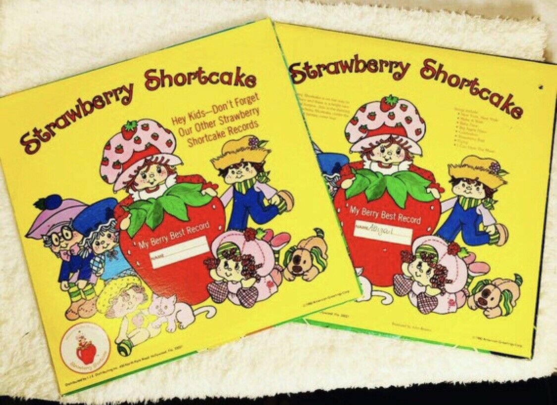 The World of Strawberry Shortcake Record 1980 Lot of 2