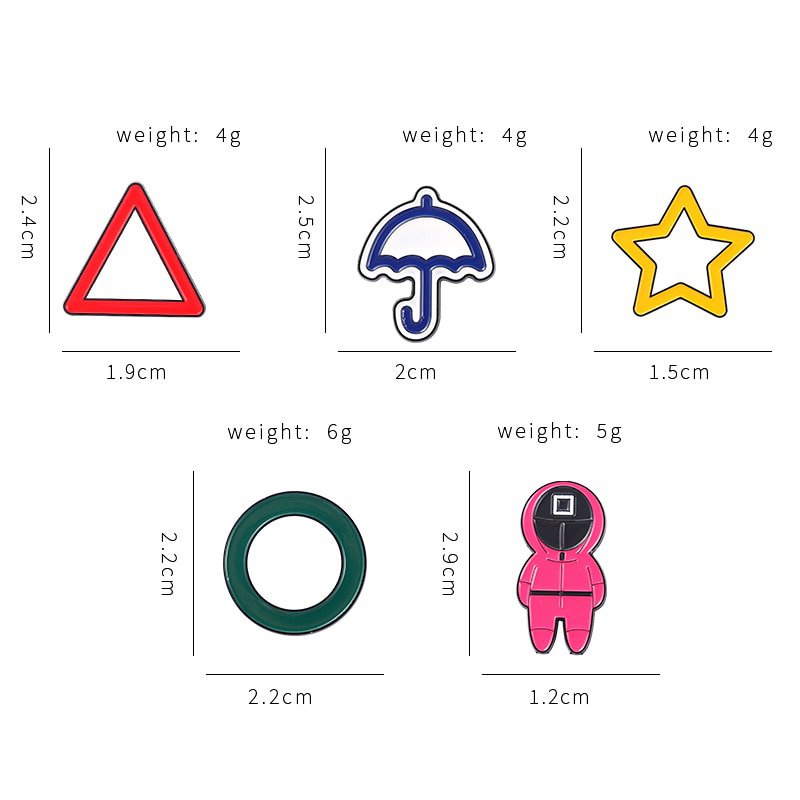Squid Game Pin Korean Fashion Game NPC Badge Cute Pin Brooch Lapel ...