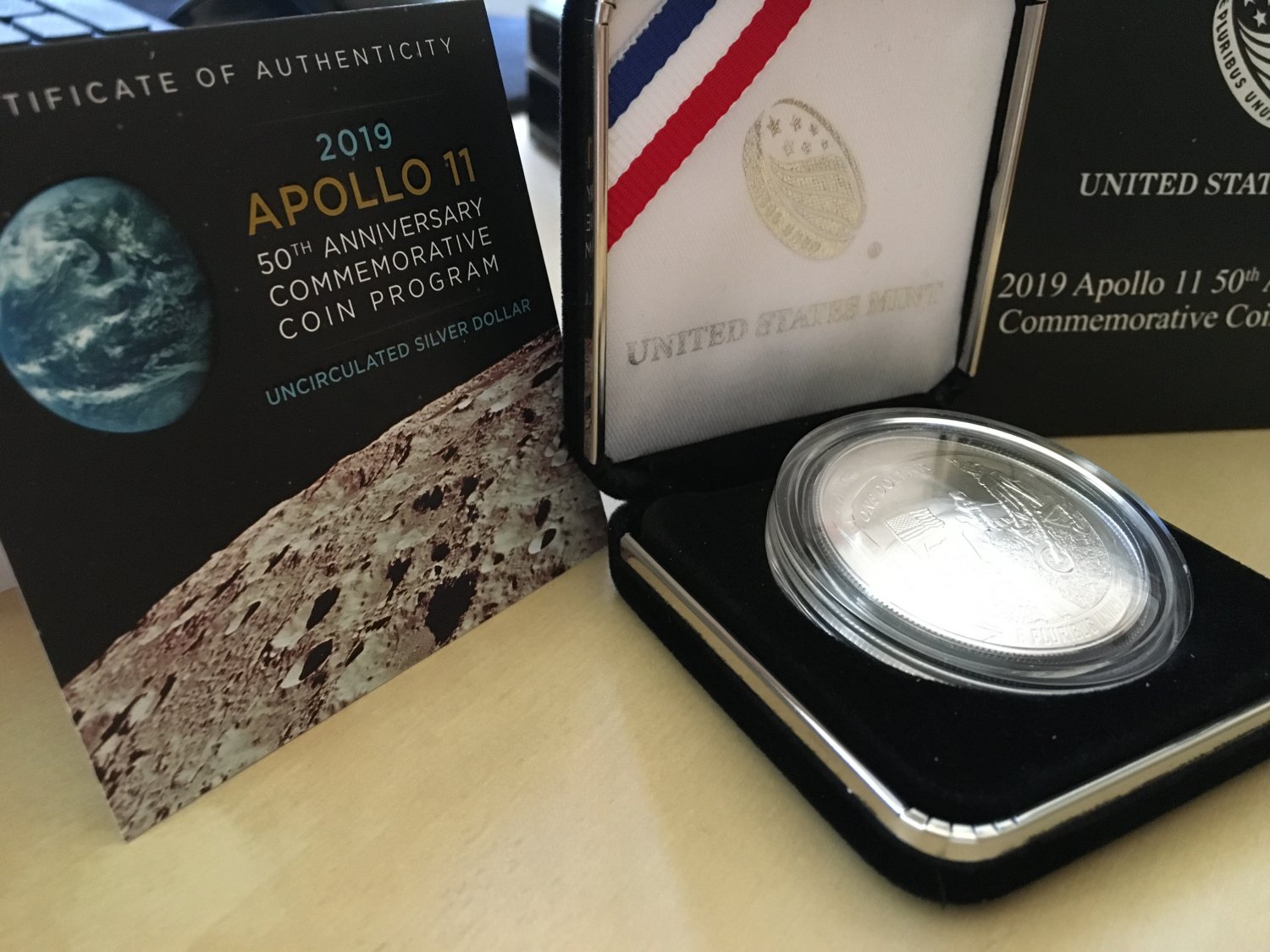 2019 Apollo 11 50th Anniversary Commemorative Uncirculated Silver Dollar