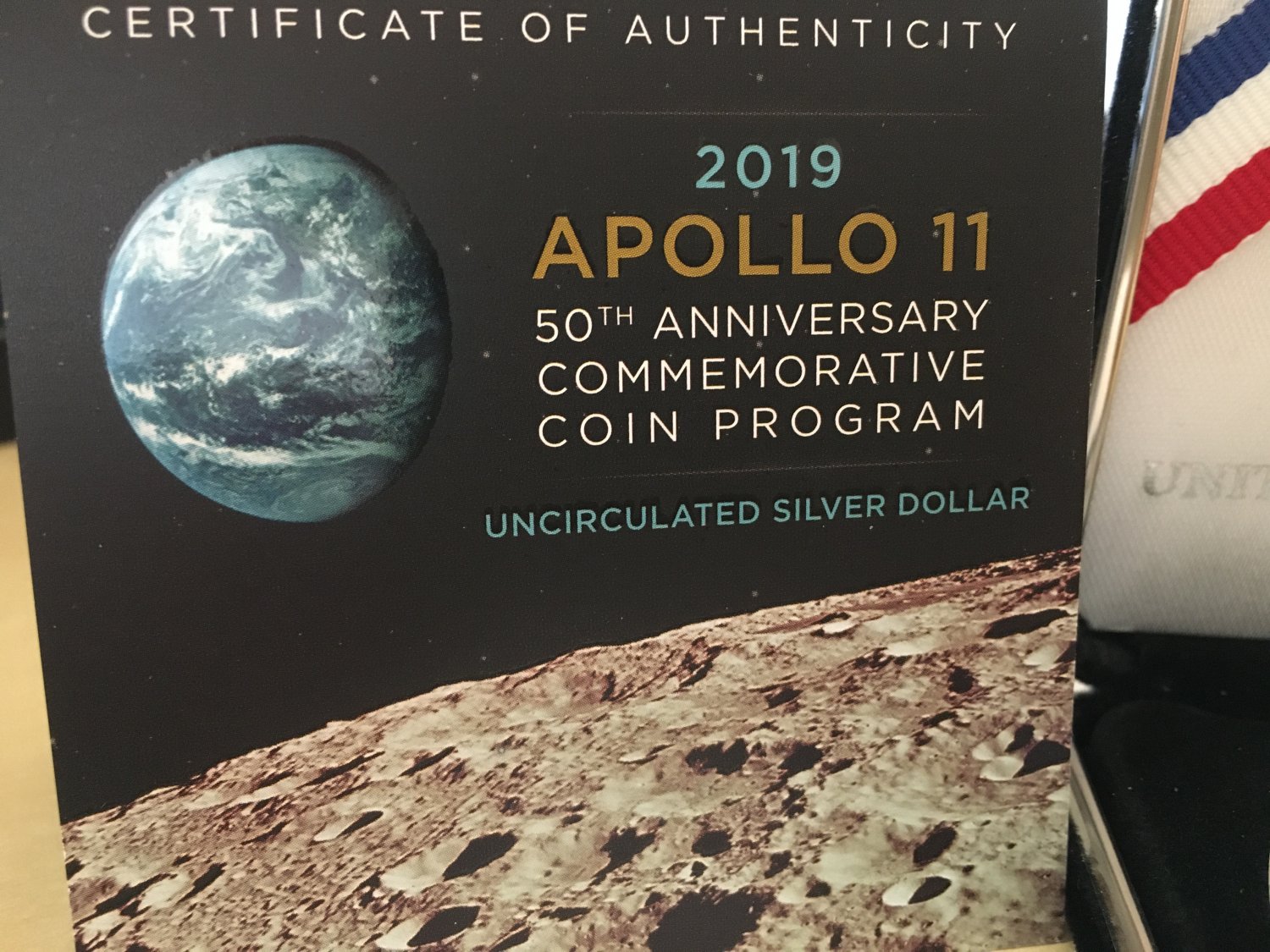 2019 Apollo 11 50th Anniversary Commemorative Uncirculated Silver Dollar