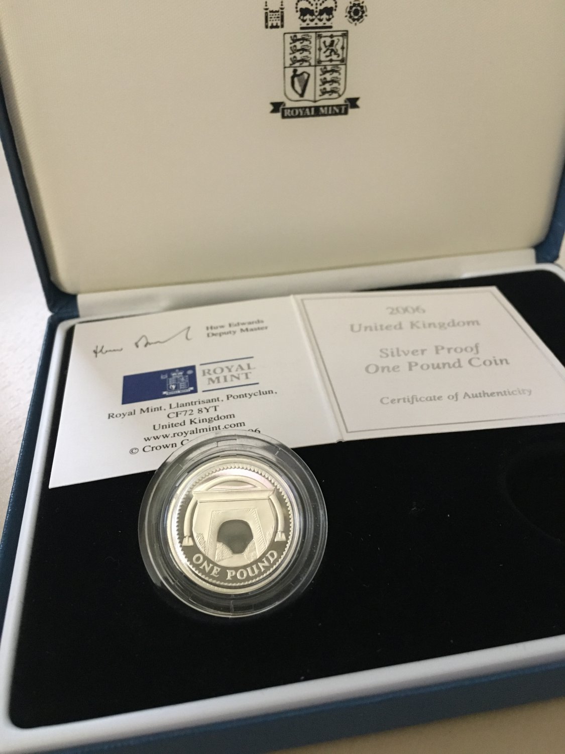 2006 Northern Ireland Egyptian Arch Bridge One Pound Silver Proof Coin
