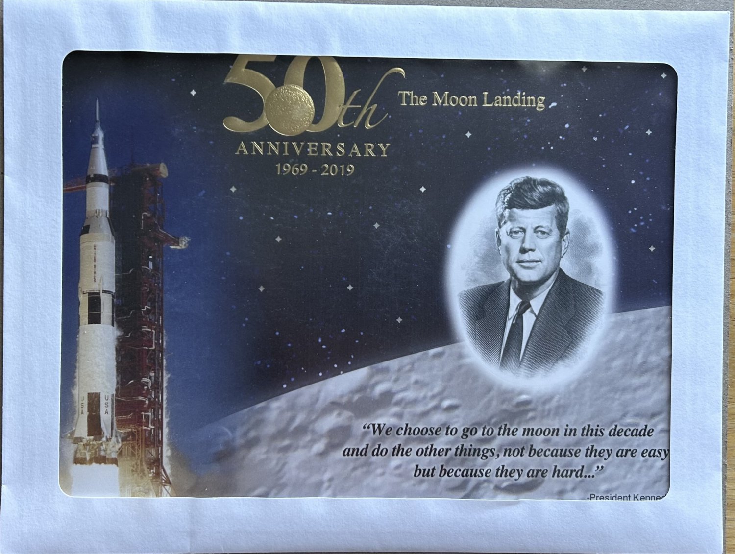 2019 Apollo 11 50th Anniversary Commemorative Engraved Print "Mission"