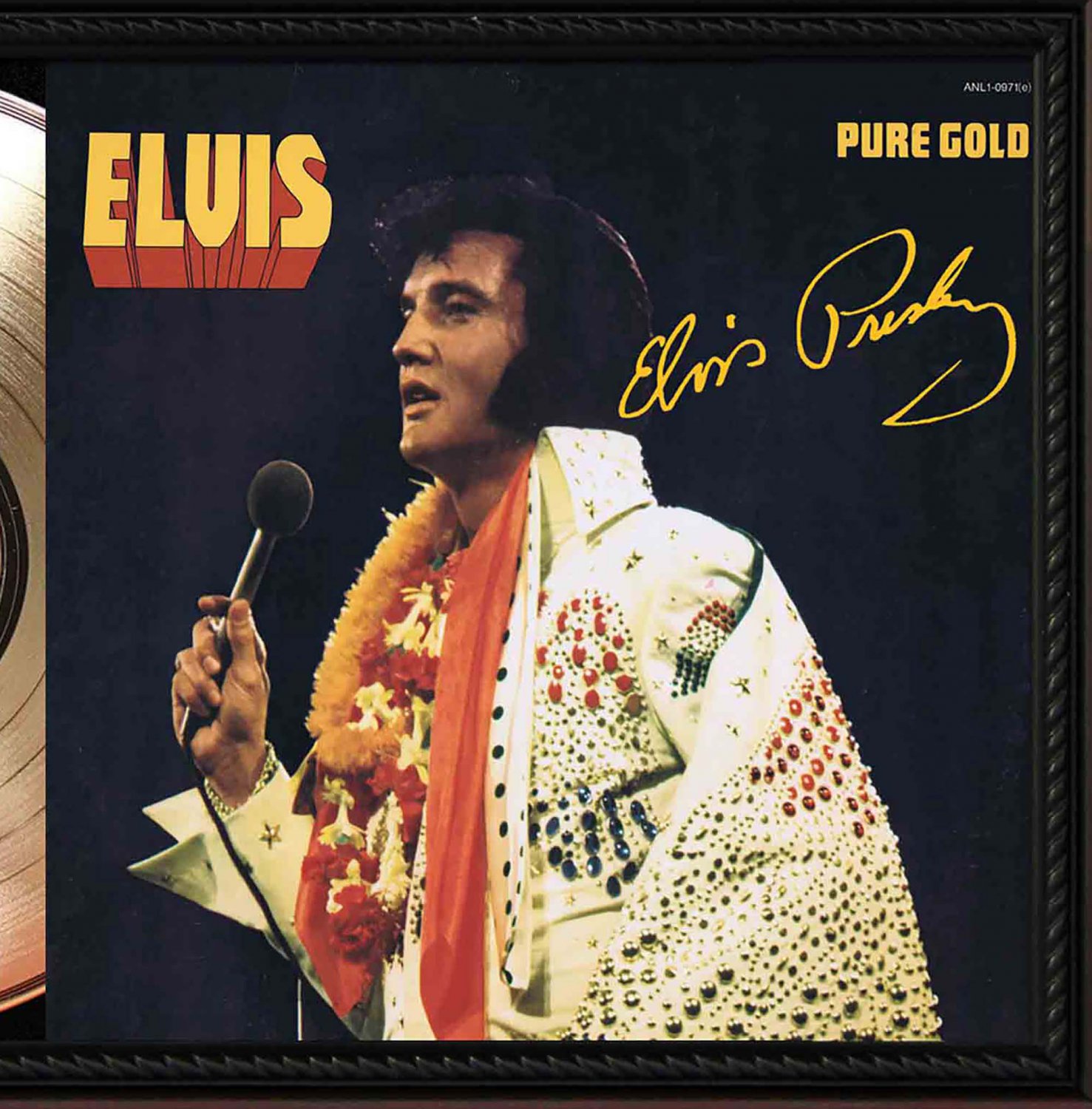 ELVIS "Pure Gold" Framed Record Display.