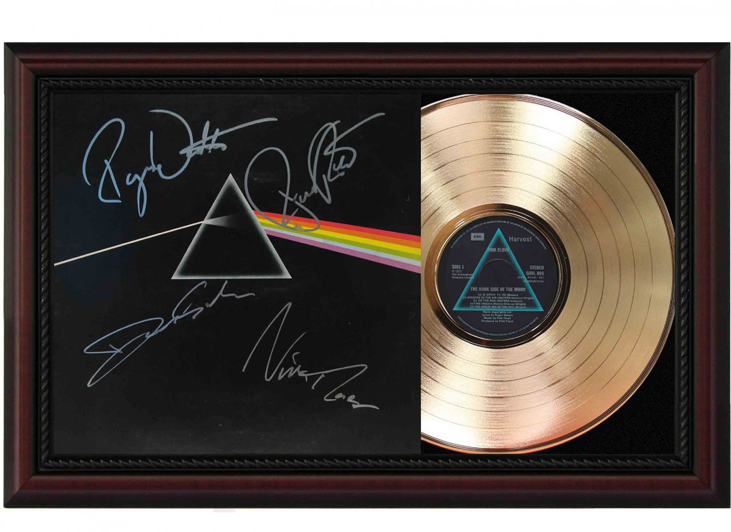 PINK FLOYD "The Dark Side of the Moon" Framed Record Display.